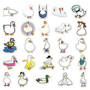 Cute Duck Stickers, 50 Pcs Simulation Cartoon Ducks Vinyl Waterproof Decal,Kids Cognition Sticker Pack for Laptop,Water Bottle,Phone,Desk