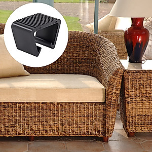 Biaungdo 6 Pcs Outdoor Furniture Clips, Patio Sofa Rattan Clips Sectional Module Couch Wicker Furniture Clips Connector Clamps Fasteners Clips for Outdoor, Patio(Black, 5.3x3x3.7cm)