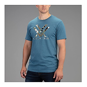Vortex Optics Logo Short Sleeve T-Shirts (Steel Blue Heather Camo, 3X-Large)