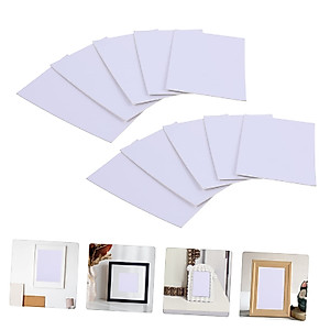 HEALEEP 20pcs Photo Frame Paper White Picture Mattes DIY Photo Backing Board Picture Mats Photo Frame Mat Photo Pad Core Bevel Cut Mattes Paper Jam Display Mat Quilled Paper