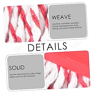 OSOLADY Mop Supplies Rope Mop Head Moop Sponge Mops Cloth Mop Head Floor Mops Commercial Mop Head Shower Squeegee Replacement Mop Head Floor Mop Household Wet & Dry Mops Plastic