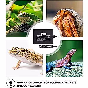 iPower PTHTPDCTRLV2HTPDM 6"x8" Reptile Heating Pad Under Tank Terrarium Heat Mat with Digital Thermostat Temperature Controller for Small Animals