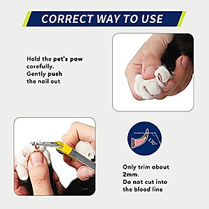 WePet Pet Nail Clippers, Professional Claw Trimmer, Scissor for Cats, Dogs, Puppies, Kittens, Hamsters, Rabbits and Small Animals, Sharp, Safe