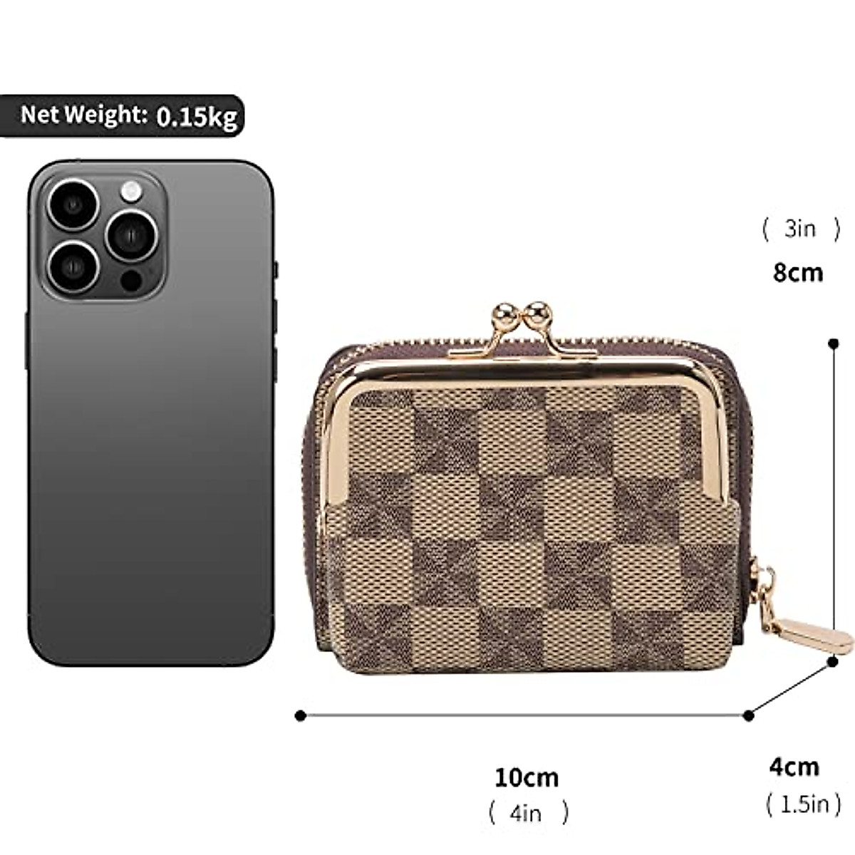 LBiayion 2 in 1 Change Purse Wallet,Credit Card Holder with Purse for Women with Zipper Clasp for Bag or Drawer Organize It's a great small gifts for yourself, your family and your friends.…