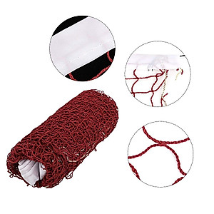 Portable Adjustable Badminton Net, Volleyball Badminton Mesh Net for Outdoor Sports Entertainment Training(Red)