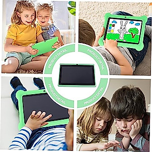 Hemobllo Inch Tablet Kids Tablet Kids pad Kids Tablet Childrens Tablet Children's Tablet Children Tablet WiFi Children's mat Computer Green Tablet