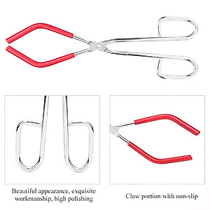 2 PCS Laboratory Cup Beaker Clip Pliers Tool Steel Flask Beaker Clip Chemical Beaker Tongs Teaching Instrument, Chemistry Clamp Accessory for Laboratory High Polished Degree