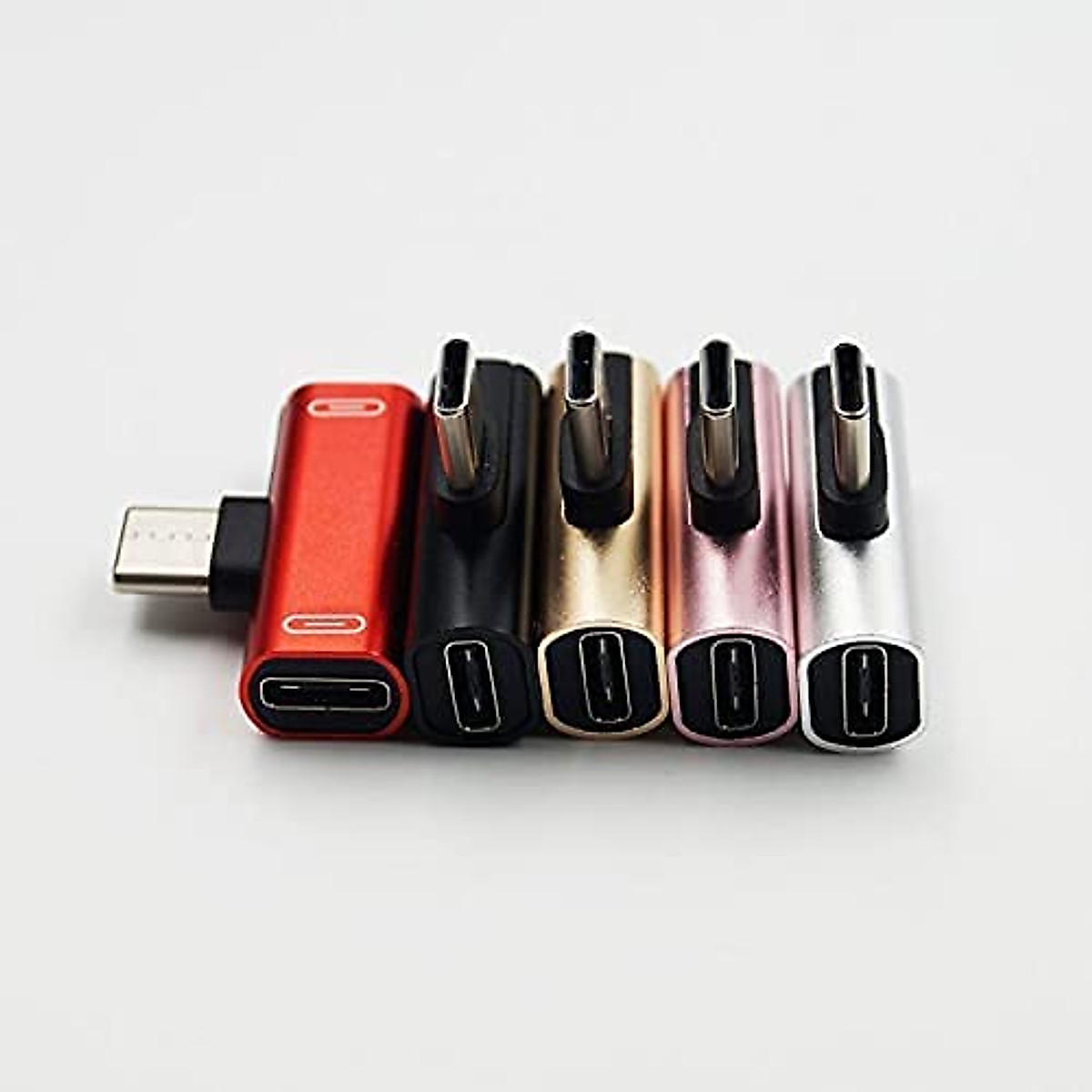 U-K 2 in 1 USB C Splitter Type C Male to Dual Type C Female Headphone Charger Adapter Splitter Converter for Headphones Practical and Attractive