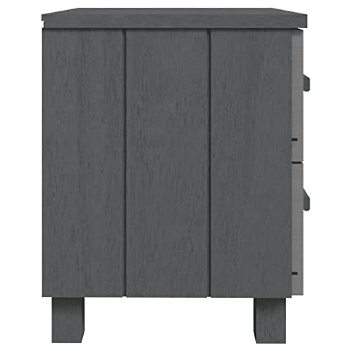 Makastle Nightstands Set of 2, Farmhouse End Tables Set of 2, Solid Wood Sofa Side Table Accent Table with 2 Drawers, Bedside Table for Bedroom Living Room, 15.7"x13.8"x17.5"