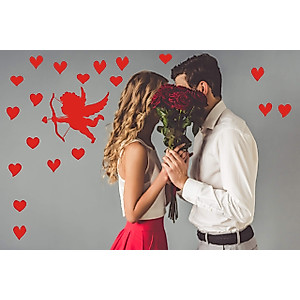 Valentine Day Decor Cupid Angel Wall Decal Love Arrow Decals Heart Wall Decor Love Heart Wall Stickers Family Kids Room Home Wall Window Couple Bedroom Decoration