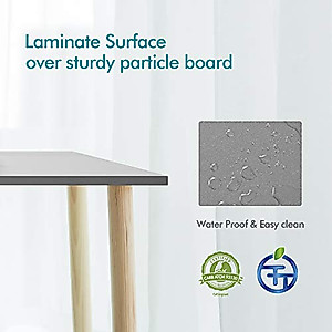 Kaboon 60x24 Wood Table Top,One Piece Wood Desktop for Sit Stand Desk,Rectangular Tabletop, Laminate Countertop, Reversible Tabletop,Double Desk,Laundry Folding Table, L-Desk(23.62" D x 59.1" W,Grey)