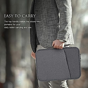 13 Inch Tablet Sleeve iPad Case Carrying Bag for iPad Pro 12.9 inch M2 & M1, 13 Inch iPad Pro M4 2024 & iPad Air M2, Surface Pro 10/9/X,12.4" Galaxy Tab S9, Space Grey