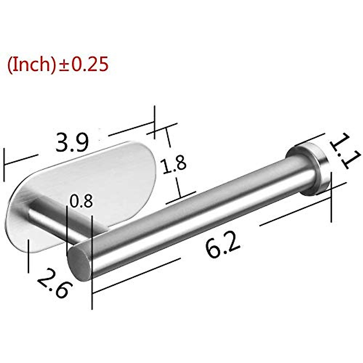 YIGII Toilet Paper Holder Self Adhesive - Adhesive Toilet Roll Holder no Drilling for Bathroom Stainless Steel Brushed
