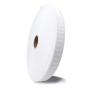 Non-Roll Elastic 1" White-Heavy Duty Ribbed Elastic (36 Yards on a Roll)- Made in USA
