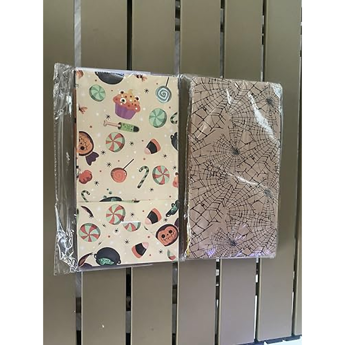 Halloween Candy Bags Party Favors - 24pcs Halloween Trick or Treat Goody Bag Gift Treat Bags with 24 Pcs Halloween Stickers, Halloween Bags Party Supplies Small Gift Bags for Kids Girls Child Boys