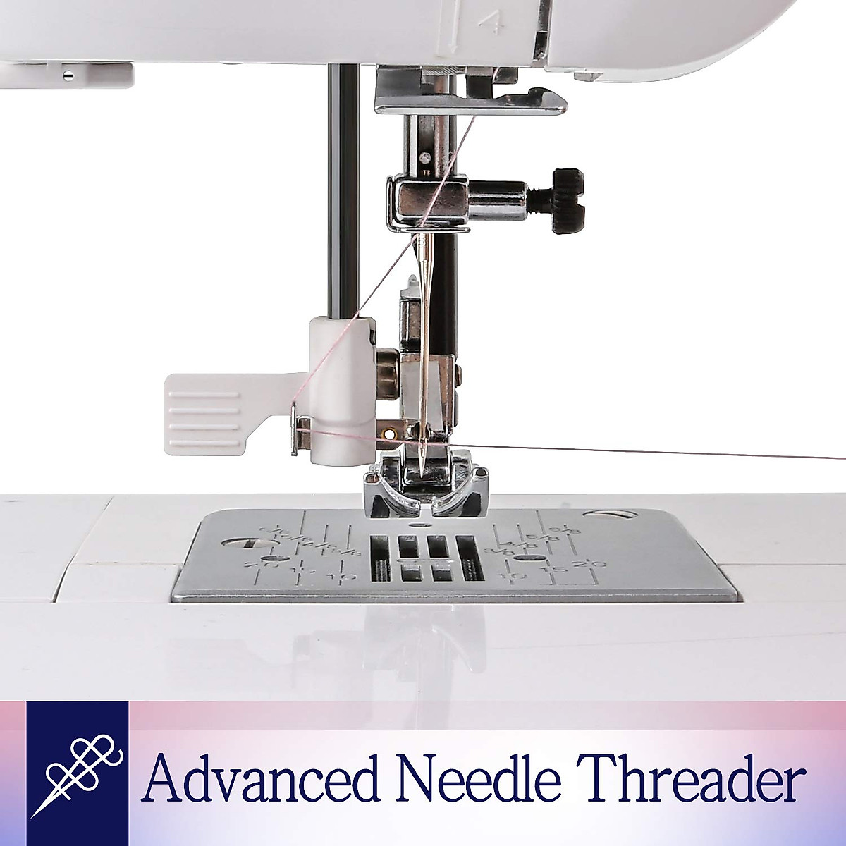 Portable Sewing Machine Computerized Embroidery Sewing Machine with 60 Unique Built-in Stitch and 8 Buttonhole