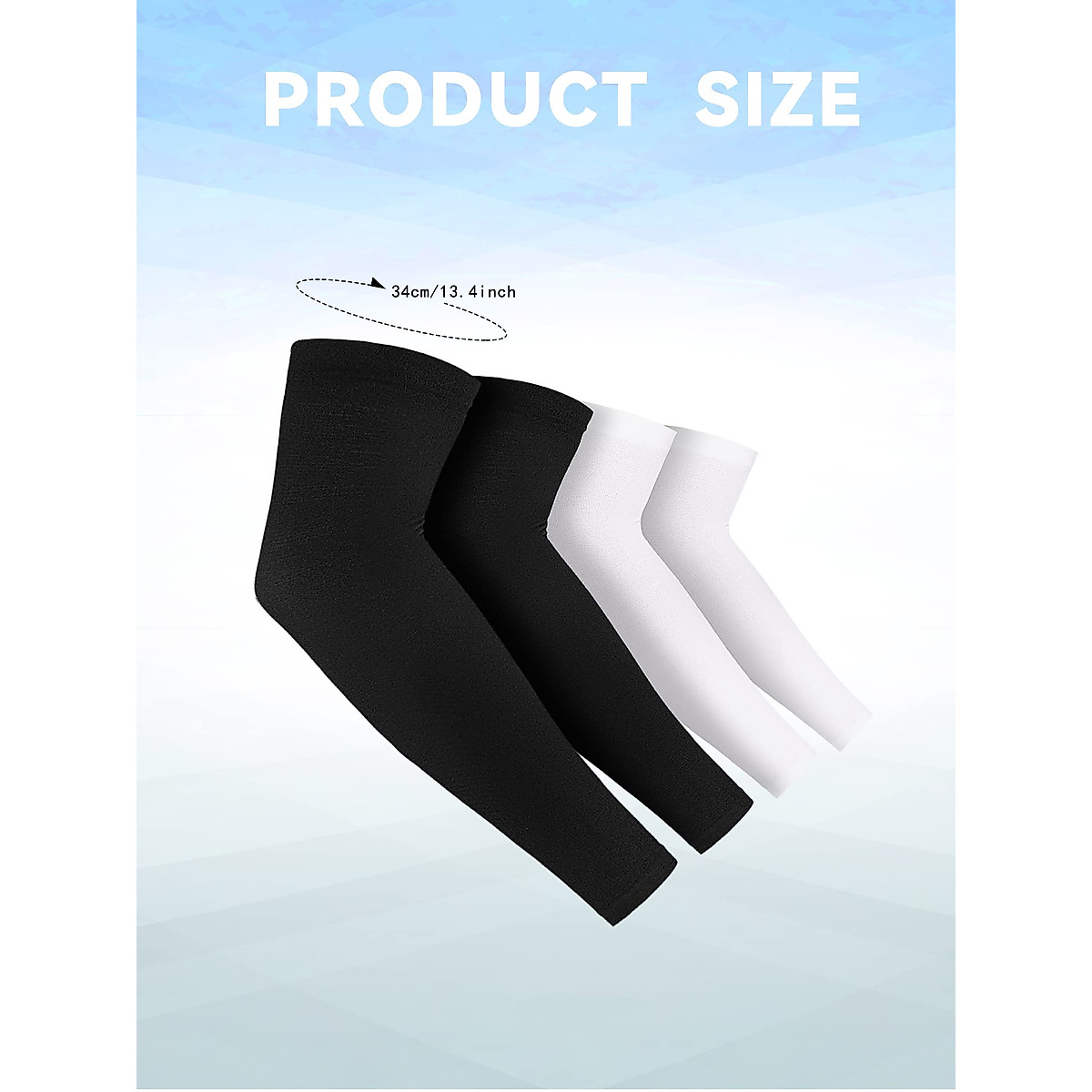 Boao 10 Pairs Cooling Sun Sleeves UV Protection Arm Sleeves Arm Cover Sleeve for Men Women (,)