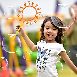 OleOletOy Giant Bubble Wand Set: Big Bubble Maker Toy for Kids and Adults with Bubble Refill, Fun Outdoor and Indoor Activity for Girls, Boys, Toddlers and Children to Enjoy