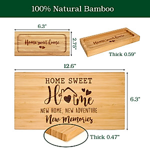 CryCarrot Housewarming Gift for New Home, Home Sweet Home Cheese Board Gifts, New Apartment New House Owner Gift, Party Charcuterie Cheese Board And Serving Platter Trays Gift Set of 5