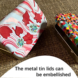 ZOENHOU 60 PCS 3.7 x 2.3 x 0.8 Inch Silver Rectangular Hinged Tins Box Containers, Portable Small Storage Tin Box with Lids, Metal Home Organizer for Jewelry Crafts Candy Gift Card Holder