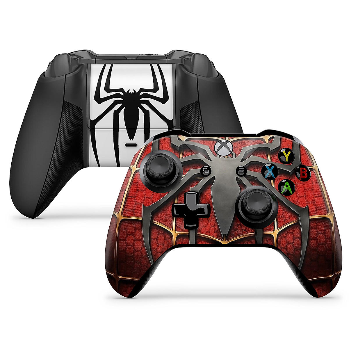 2 x Spider Controller Skins Full Wrap Vinyl Sticker Compatible with Xbox One/S/X