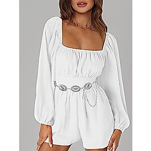 trypro Metal Waist Chain Belt for Women Western Cowgirl Adjustable Concho Silver Chain Belts for Dresses Jeans Gift