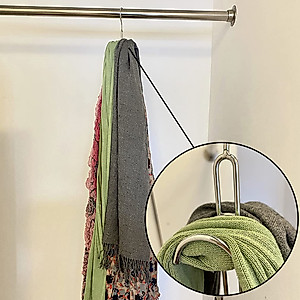 Evelots Purse Handbag Closet Organizer-Hanging-Chrome Finish-24 Hook Total-Set/4