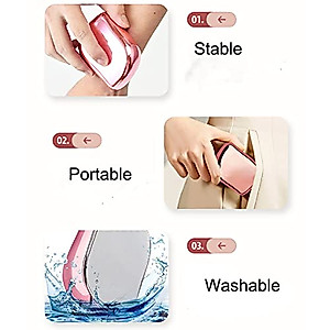 Crystal Hair Eraser Tattoer Painless Hair Eraser Reusable and Washable Magic Hair remover for Men and Women Hair remomval Tool Hair Removal Device,Upgraded Crystal Panel (Blue)