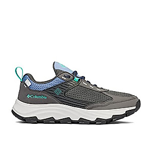 Columbia Women's Hatana Max Outdry Hiking Shoe, Dark Grey/Electric Turquoise, 9 Wide