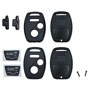 Key Fob Shell Case Fit for Keyless Entry Remote Car Key Housing Replacement with Free Screwdriver (Casing Only Without Blade) (2pcs)