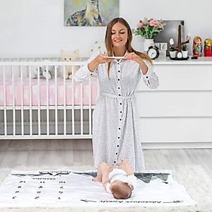 KEMINA BLANKETS Baby Monthly Milestone Blanket Boy - Milestone Blanket for Baby Boy Includes Felt Frame and Personalized Board, Adventure Mountain Month Blanket Woodland Nursery, Baby Shower 50x40