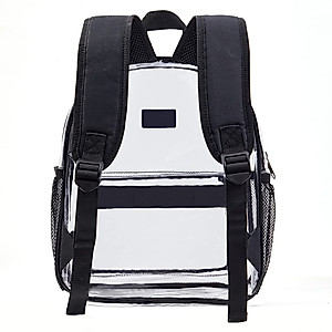 COVAX Clear Backpack,Stadium Approved Clear Transparent Backpack , See Through Backpack with Reinforced Straps for School, Concerts, Security, & Sporting Events