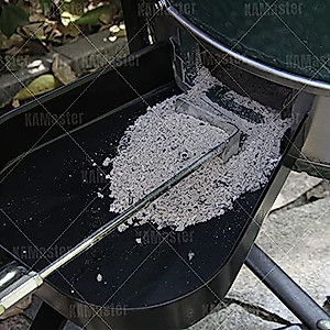 KAMaster Big Green Egg Ash Tool Set Accessories,Ash Pan+Ash Rake+Grill Grate Lifter Big Green Egg Parts,Kamado Grill Cleaning Tools for Big Green Egg,Kamado Grill Joe,Primo and Other Charcoal Grill