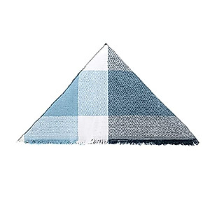 Zando Fall Scarfs for Women Extra Soft Shawl Wraps for Women Cashmere Feel Tassel Plaid Scarf Large Triangle Scarves Tartan Shawl Blue Plaid