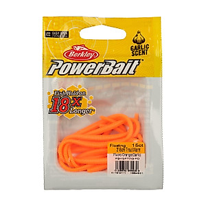 Berkley PowerBait Power Floating Trout Worm Fishing Bait, Fluorescent Orange, 3in | 8cm, Irresistible Scent & Flavor, Realistic Worm Profile, Ideal for Trout and More