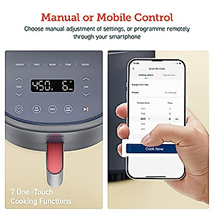 COSORI Air Fryer 4 Qt, 7 Cooking Functions Airfryer, 150+ Recipes on Free App, 97% less fat Freidora de Aire, Dishwasher-safe, Designed for 1-3 People, Lite 4.0-Quart, Smart, Truffle Gray