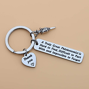 LQRI Phlebotomist Gifts Nurse Gifts Phlebotomy Keychain A Great Phlebotomist is Hard To Find