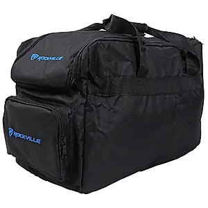 Rockville RLB30 Bag for 4 Slim Par Chauvet/ADJ Lights+Controller+Accessories,Black