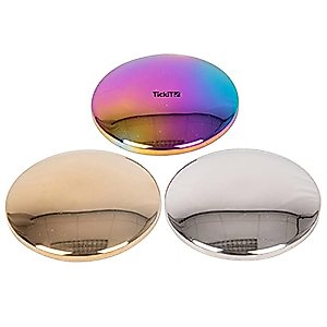 TickiT Sensory Reflective Sound Buttons - Set of 3 - Safe for All Ages - Mirrored Disks for Babies and Toddlers - Sensory Stacking Toy