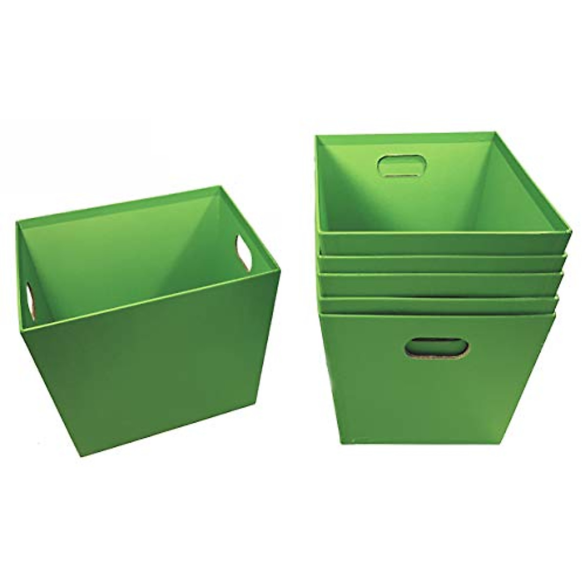 GIFT BASKET SOLID GREEN SIZE 8.6 X 7.6 X 6.6" H 6-PACK