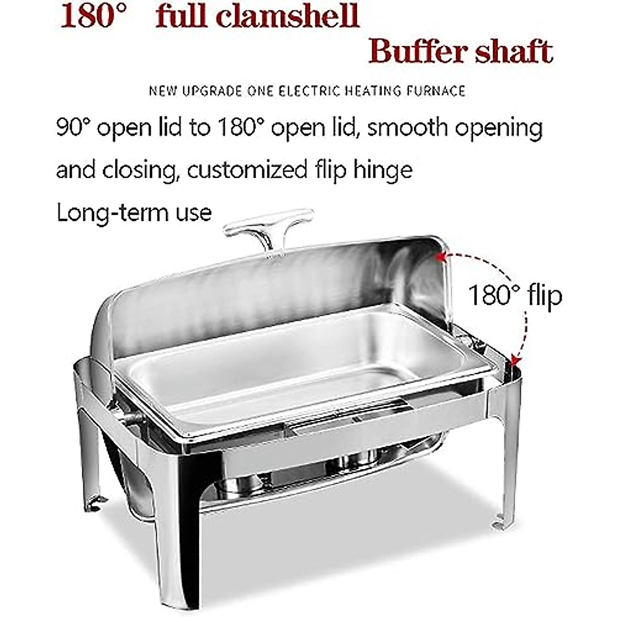 Chafing Dishes Chafing Dish Buffet Set, Food Warmers Server Warming Tray Round Rectangular Chafers, Stainless Steel Square Chafer, Round Food Warmer Chafing For Catering Warmer Chafer Set, Energy Effi