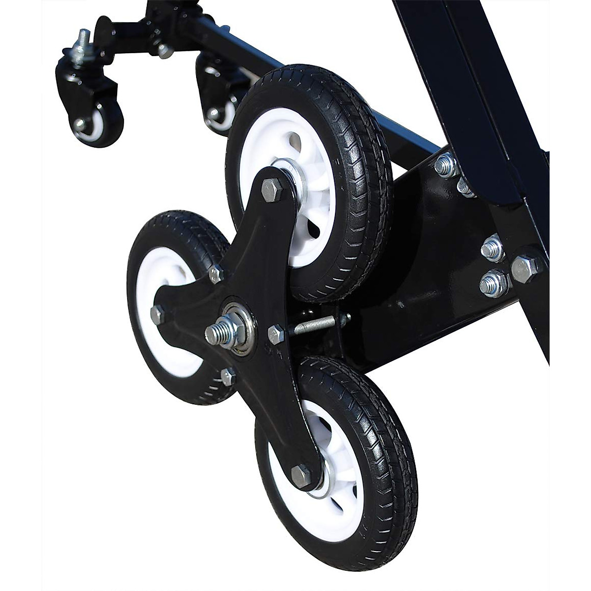 INTSUPERMAI Foldable Portable Stair Climbing Hand Truck Luggage Cart Climbing Dolly,Rubber Mute Wheel,Adjustable Handle Length 420LBS Capacity Handcart Luggage Cart