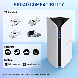 PRISMXR PC-VR Streaming Air Link Compatible with Meta Quest 3S/3/2 AX3000 WiFi6 Router, Quest Pro and Pico 4/Ultra, Replace Oculus Link Cable, Wireless Stable and Fast (Puppis S1)