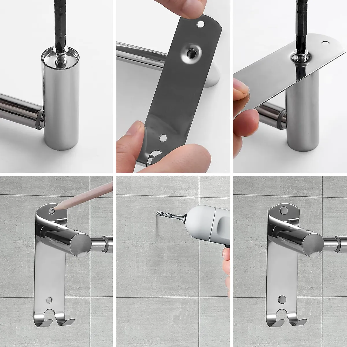 zmnklry Bathroom Towel Rack, 28In Adjustable Bathroom Towel Bar, Stainless Steel Towel Bar, Owel Holder for Bathroom Wall