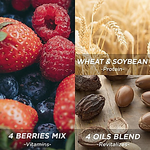 FLABOIS Leave-In Hair Mask - Berry Much, Apple Scent, No-Wash Treatment with 4-Berry Complex and Essential Oils for Dry, Damaged Hair, Split Ends & Breakage, Infused with Biotin & Vitamins, 10 Fl oz