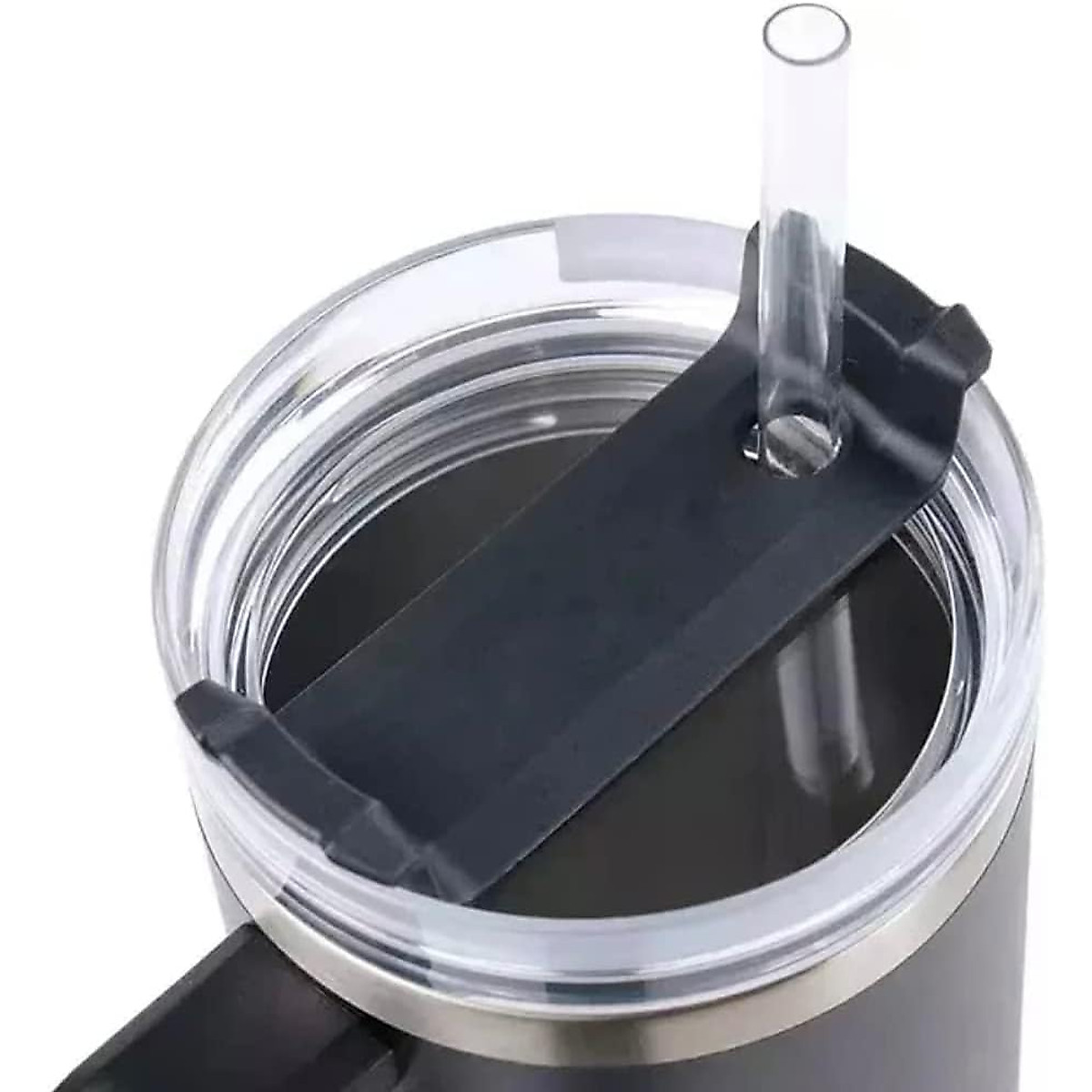 2 Pack 40 OZ Tumbler Lid Compatible for Stanley Quencher, Spill Proof Splash Resistant Stainless Steel Tumbler Covers Fit for Stanley and More Coffee (Dark Green, 40oz-1.0)