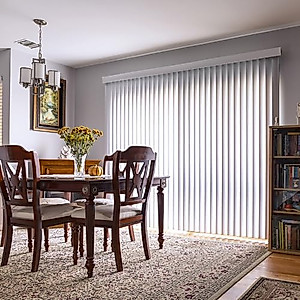Vertical Blinds Replacement Headrail Track Custom Made to Your Size, Stack, and Control Type - Complete with Brackets and Hardware (64.5 inches)