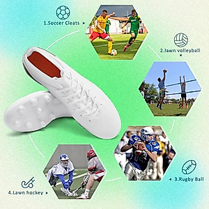 Soccer Cleats Mens Football Cleats Women Tacos de Futbol para Hombre Soccer Shoes for Big Boy Tacos de Futbol Zapatos de Futbol para Hombres Outdoor Soccer Shoes High Top Football Boots AG/FG