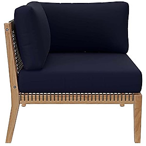 Modway Clearwater, 6-Piece Sectional Sofa, Gray Navy