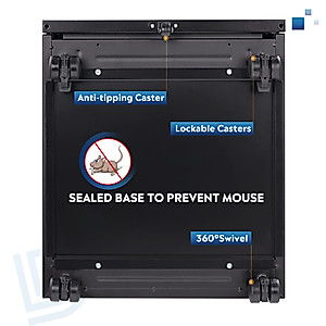 DEVAISE 3 Drawer Mobile File Cabinet with Lock, Under Desk Metal Filing Cabinet for Legal/Letter/A4 File, Fully Assembled Except Wheels, Black